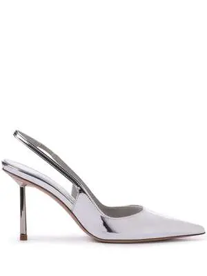 LE SILLA Bella 80mm Metallic Slingback Pumps - Silver