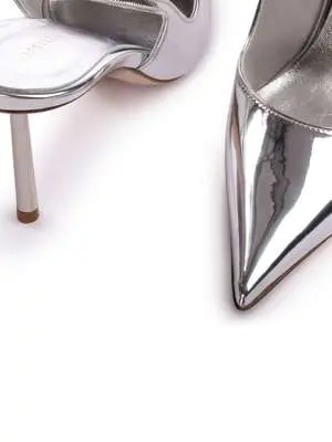 LE SILLA Bella 80mm Metallic Slingback Pumps - Silver