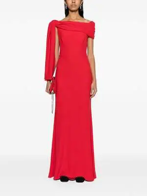Alexander McQueen Draped Off-shoulder Gown