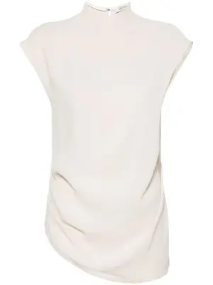 Gauchère Crepe Asymmetric Blouse