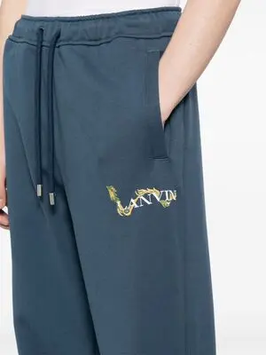 LANVIN Logo-print Cotton Track Pants