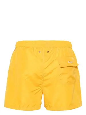 Kiton Logo-embroidered Swim Shorts