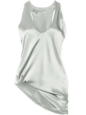 REV Asymmetric Satin Tank Top