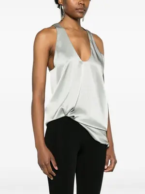 REV Asymmetric Satin Tank Top