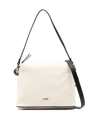 YU MEI Ch'lita Canvas Shoulder Bag - Neutrals
