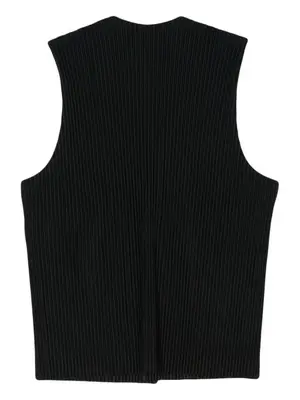 Issey Miyake Tailored Pleats 1 Waistcoat - Black