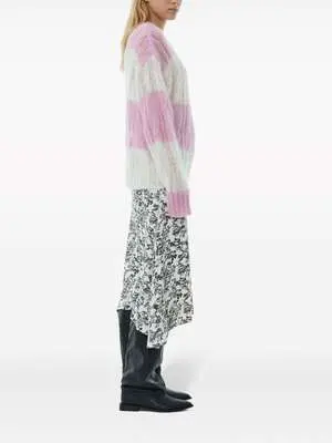 GANNI Striped Cable-knit Jumper