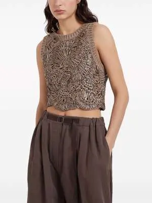 Brunello Cucinelli Opera Embellished Knitted Top