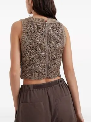 Brunello Cucinelli Opera Embellished Knitted Top