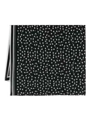 Dolce & Gabbana Polka-dot Silk Scarf - Black