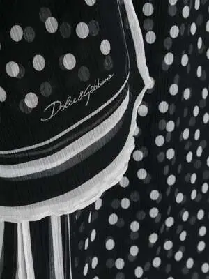 Dolce & Gabbana Polka-dot Silk Scarf