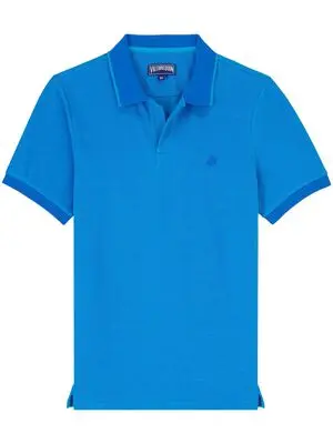 Vilebrequin Logo-embroidered Organic Cotton Polo Shirt - Blue