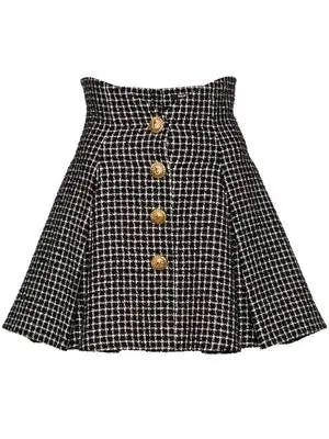 Balmain Tweed Tulip Mini Skirt