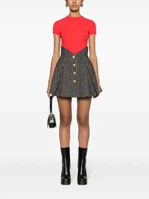 Balmain Tweed Tulip Mini Skirt