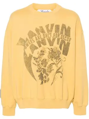 LANVIN X Future Logo-print Sweatshirt - Yellow