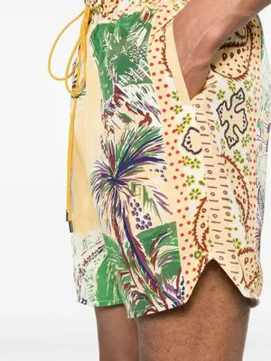 Rhude Palmina Silk Shorts