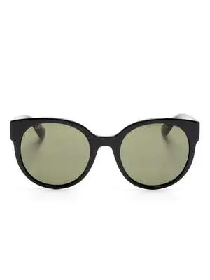 Gucci Interlocking G Round-Frame Sunglasses Green