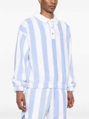 Rhude Striped Loop Terry Polo Shirt