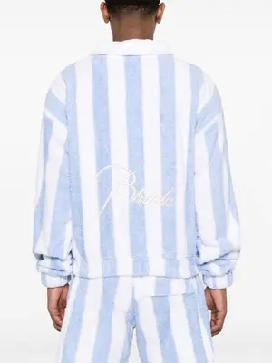 Rhude Striped Loop Terry Polo Shirt