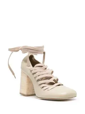 LEMAIRE 90mm Lace-up Pumps