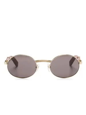 CARTIER Oval-frame Sunglasses - Gold