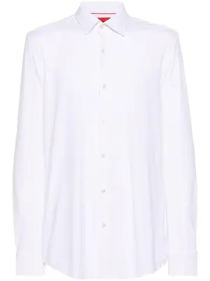 Hugo Classic-collar Slim-cut Shirt - White