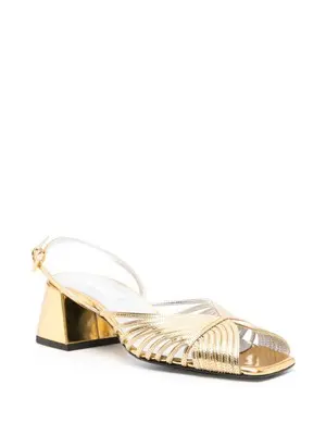 Suzanne Rae 70's 55mm Slingback Leather Sandals