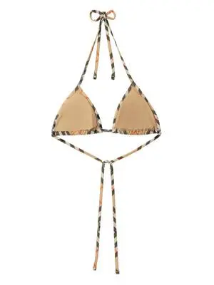 Burberry Check-pattern Triangle Bikini Top