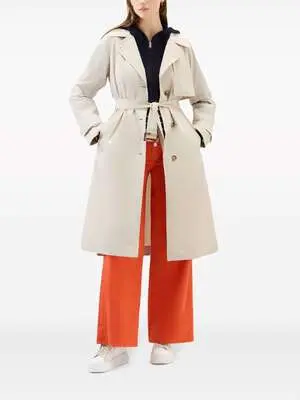 Woolrich Single-breasted Belted Trench Coat - Neutrals