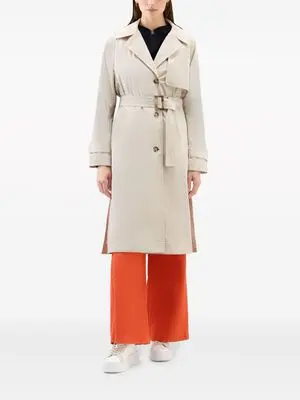 Woolrich Single-breasted Belted Trench Coat - Neutrals
