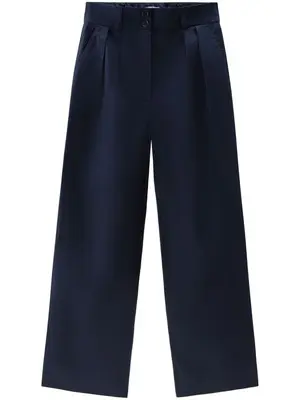 Woolrich Wide-leg Cotton Trousers - Blue