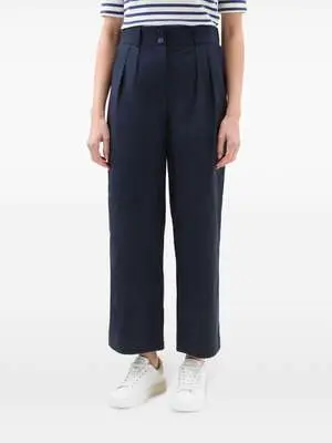 Woolrich Wide-leg Cotton Trousers - Blue