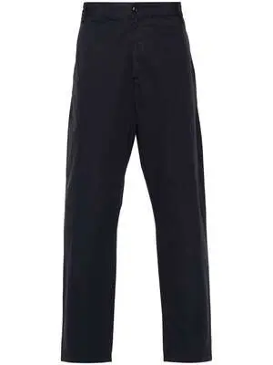 Carhartt Work In Progress Logo-appliqué Gabardine Trousers - Blue