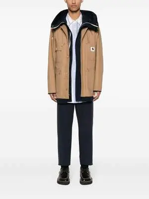 Carhartt Work In Progress Logo-appliqué Gabardine Trousers - Blue