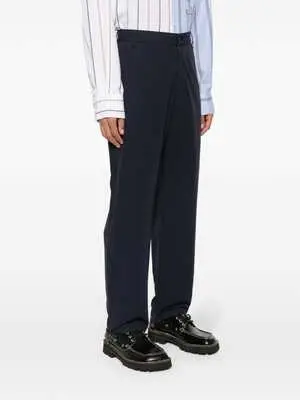 Carhartt Work In Progress Logo-appliqué Gabardine Trousers - Blue