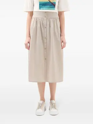 Woolrich A-line Cotton Skirt - Neutrals