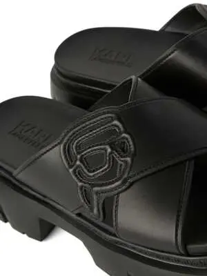 Karl Lagerfeld Ikon Nft Leather Mules