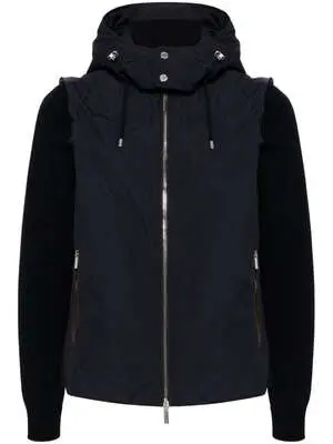 MOORER Contrasting Hooded Jacket