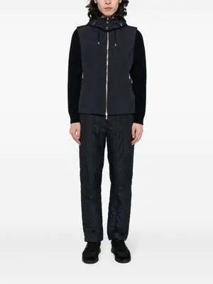 MOORER Contrasting Hooded Jacket