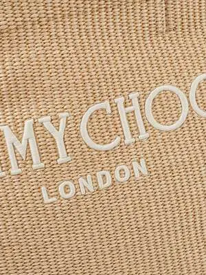 JIMMY CHOO East-west Raffia Tote Bag - Neutrals
