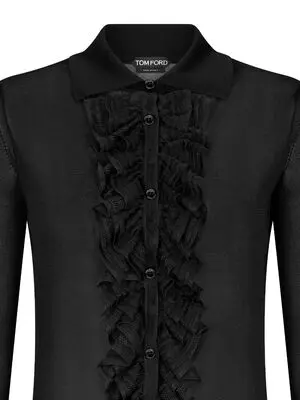 TOM FORD Ruffle-panel Long-sleeve Shirt