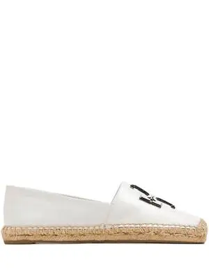 Tory Burch Double T Leather Espadrilles