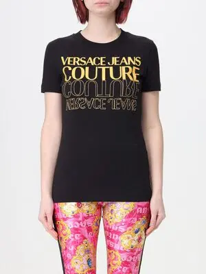 Versace T-shirt With Logo Detail - Black