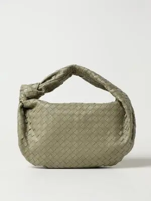 Bottega Veneta Bottega Veneta Woven Leather Shoulder Bag Grey