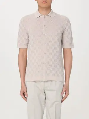 Eleventy Textured Knit Polo Shirt