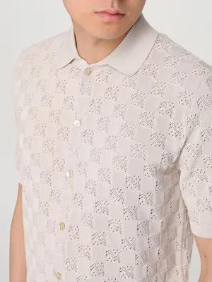 Eleventy Textured Knit Polo Shirt