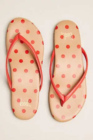 Beek Sunbeam Thong Sandals - Beach / Tomato Dot