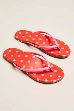 Beek Sunbeam Thong Sandals - Tomato / Peony Dot