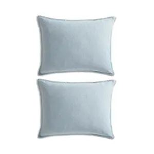 Calvin Klein Modern Melange Jersey 3 Piece Duvet Cover Set - Aqua Blue