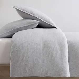 Calvin Klein Modern Melange Jersey 3 Piece Duvet Cover Set, Queen Grey/blue